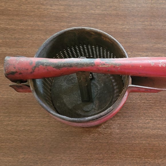 Kitchen | Vintage Red Handle Potato Ricer Metal Cooking Utensil Kitchen ...